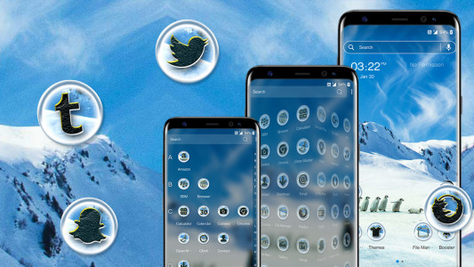 دانلود برنامه Ice Penguin Launcher Theme برای اندروید | مایکت